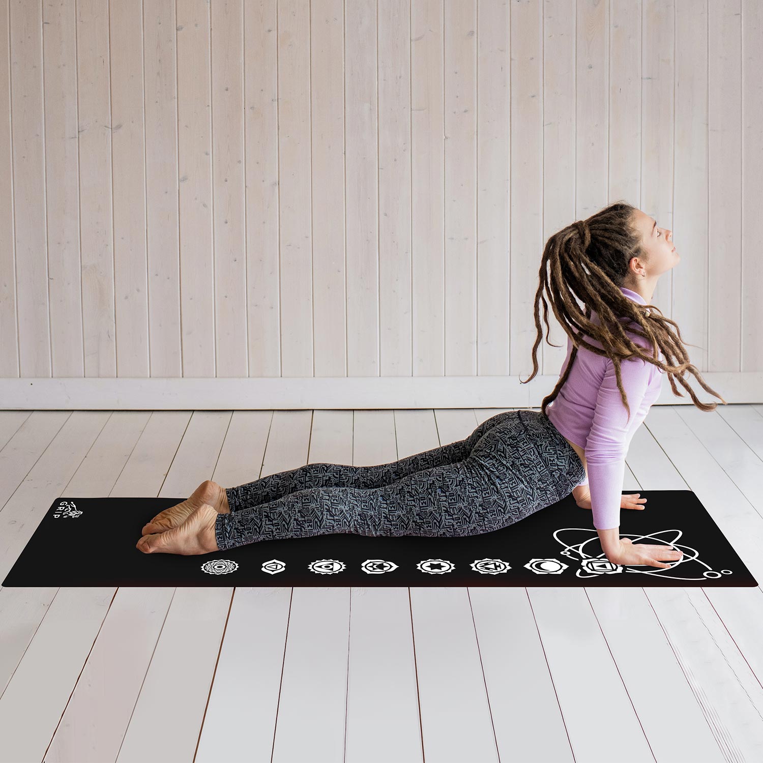 Grip 7 Chakras Design Yoga Mats for Men & Women.