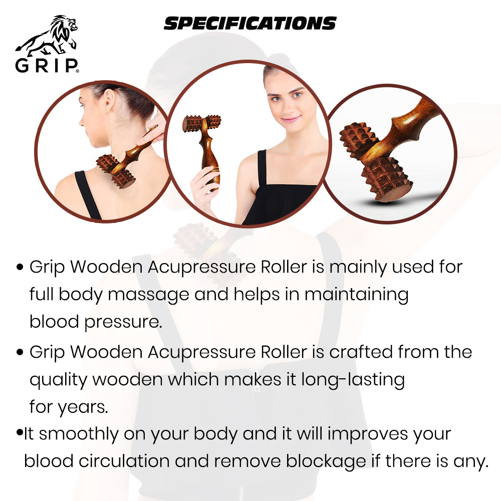 Grip wooden Accupressure Roller